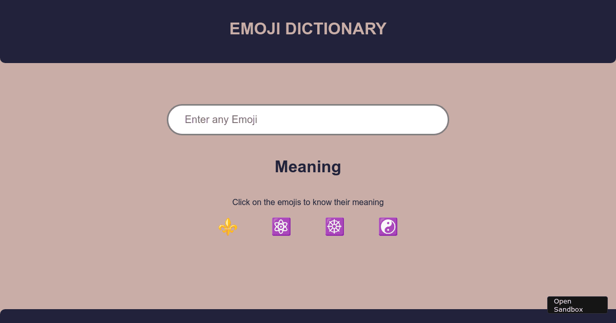 emoji-dictionary - Codesandbox