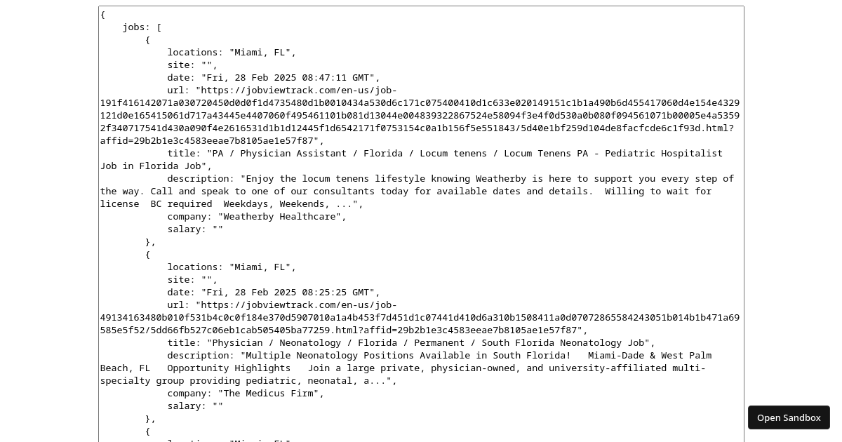 JSON formatter in React (forked) - Codesandbox
