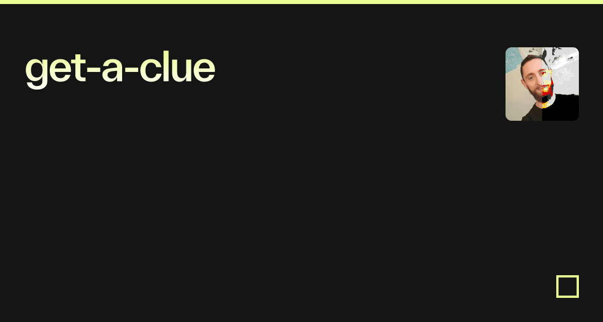 get-a-clue - Codesandbox