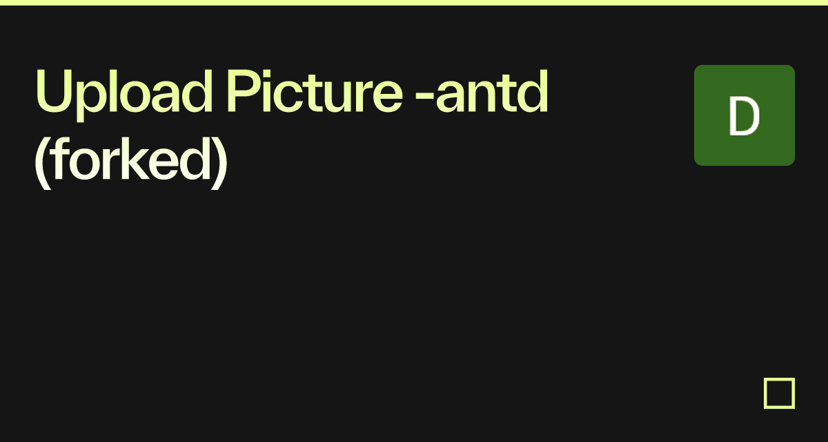 Upload Picture -antd (forked) - Codesandbox