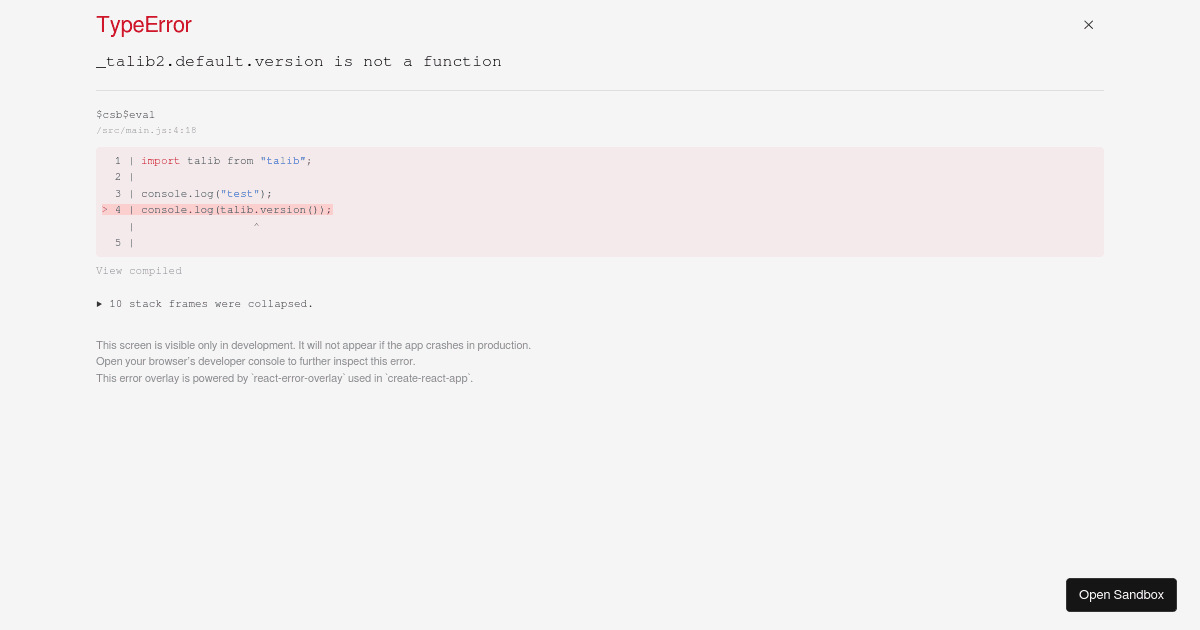 Webpack Simple Example Forked Codesandbox