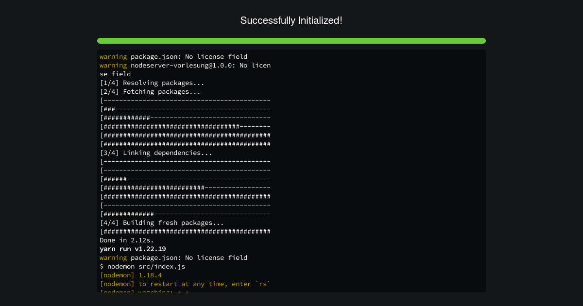 NodeServer-Vorlesung - Codesandbox