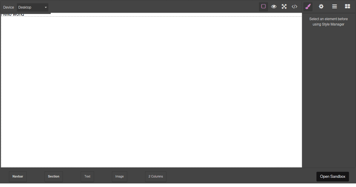 grapejs-template (forked) - Codesandbox