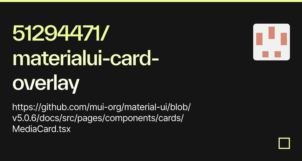 51294471/materialui-card-overlay - Codesandbox