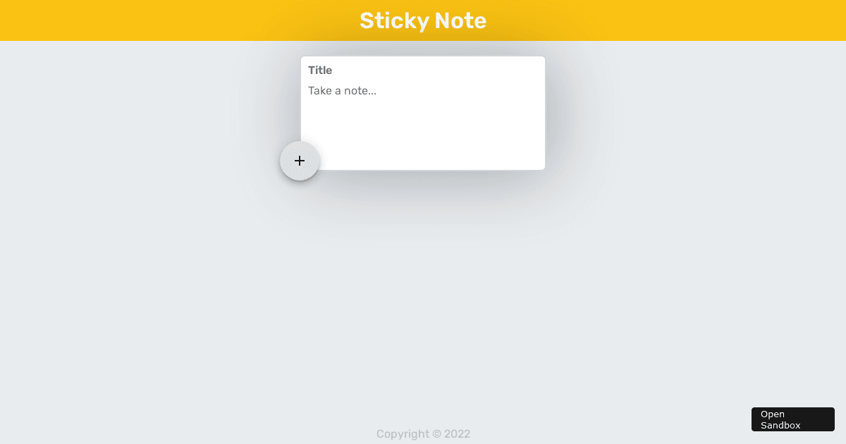 Sticky Note App - Codesandbox Sticky Note App - Codesandbox