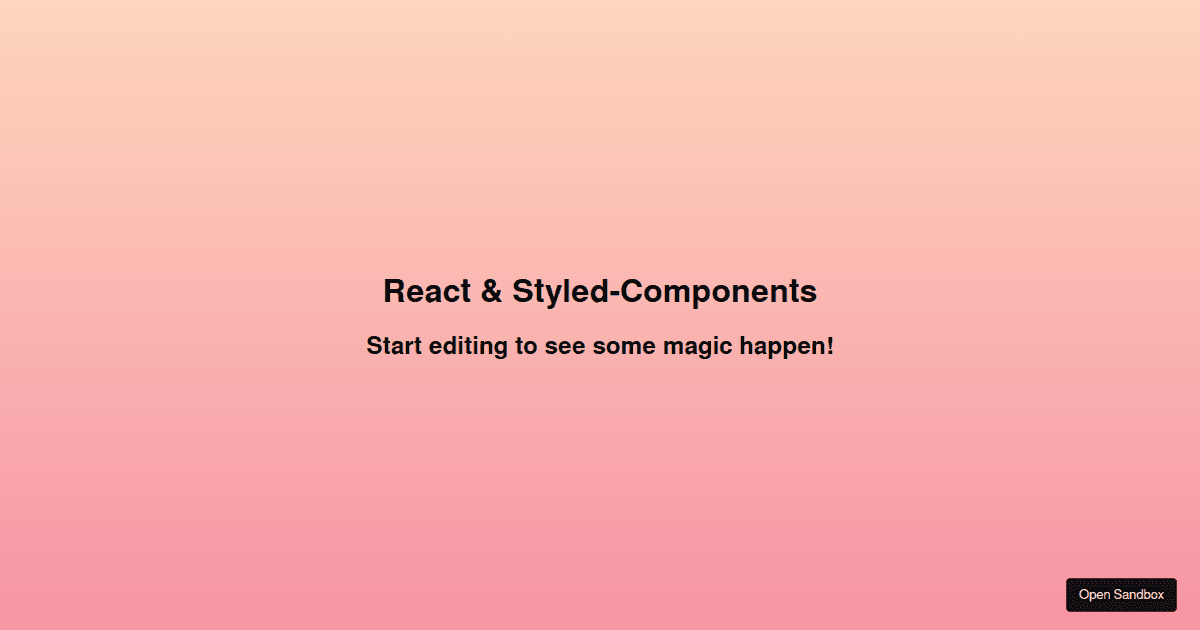React And Styled Components Boilerplate Codesandbox