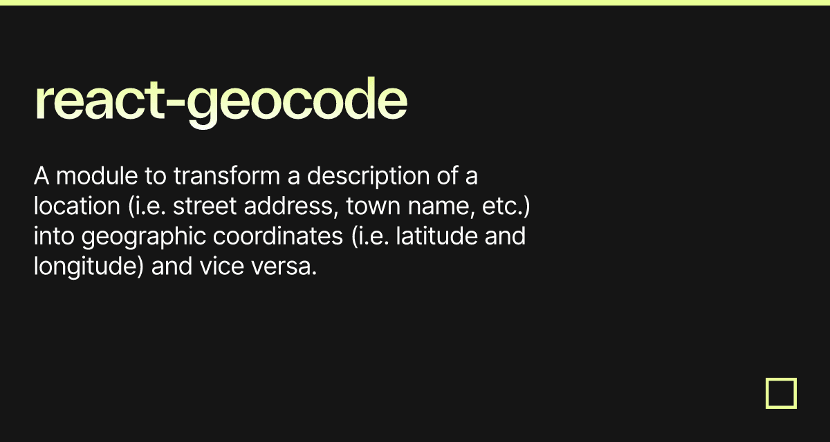 react-geocode - Codesandbox