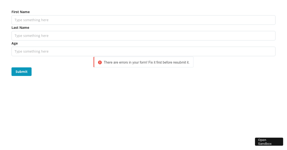 Form Example Using React Use Hook Form And Zod Forked Codesandbox