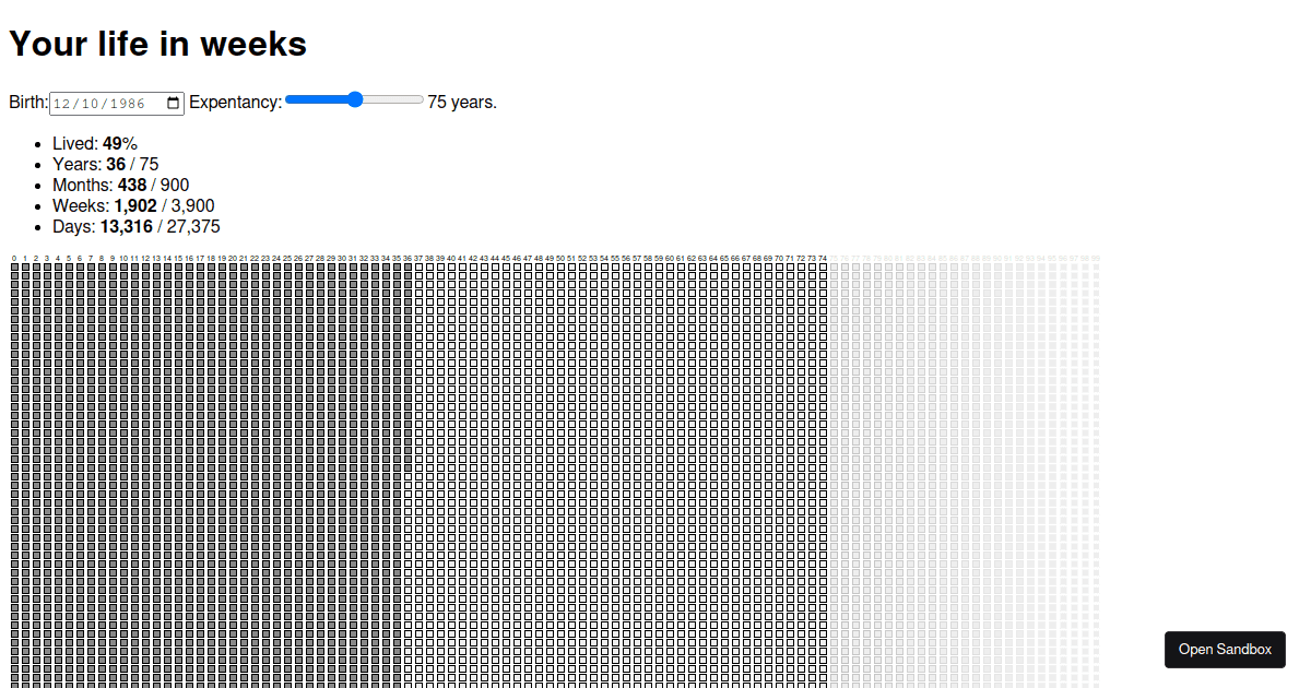 life-in-weeks-react-18 - Codesandbox