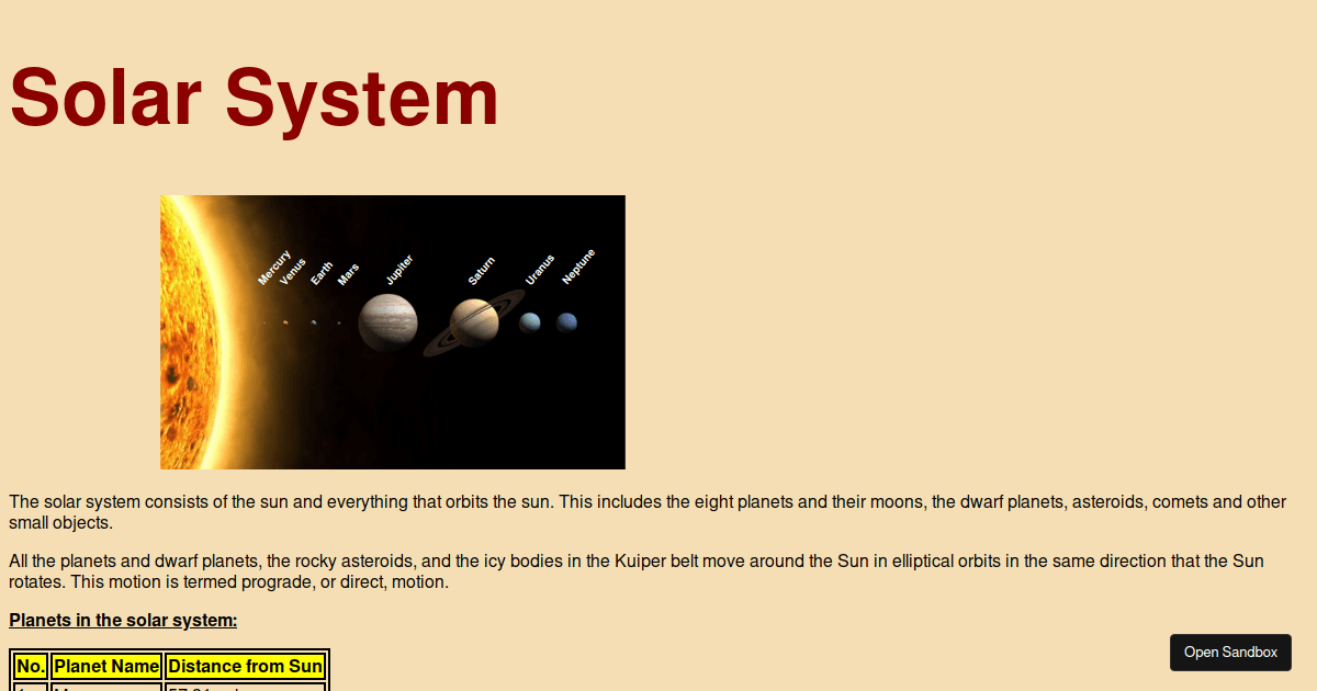 CSS1 - Codesandbox
