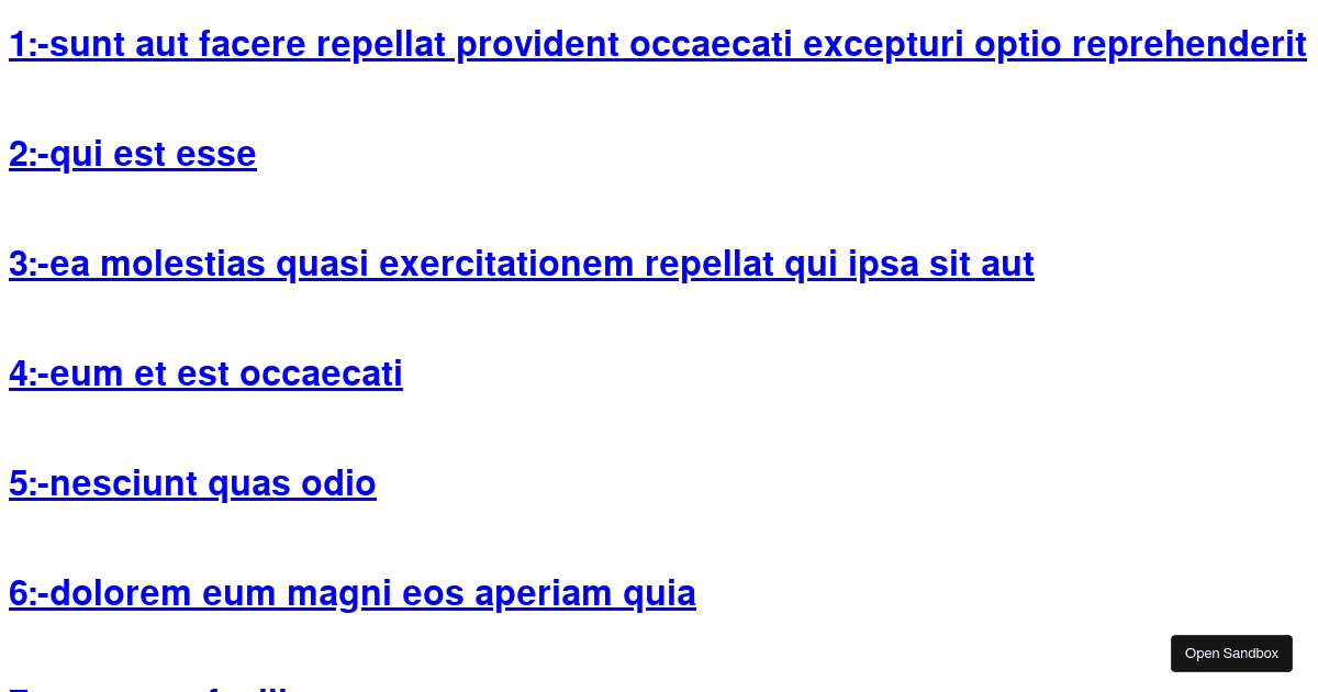Param Use In React - Codesandbox