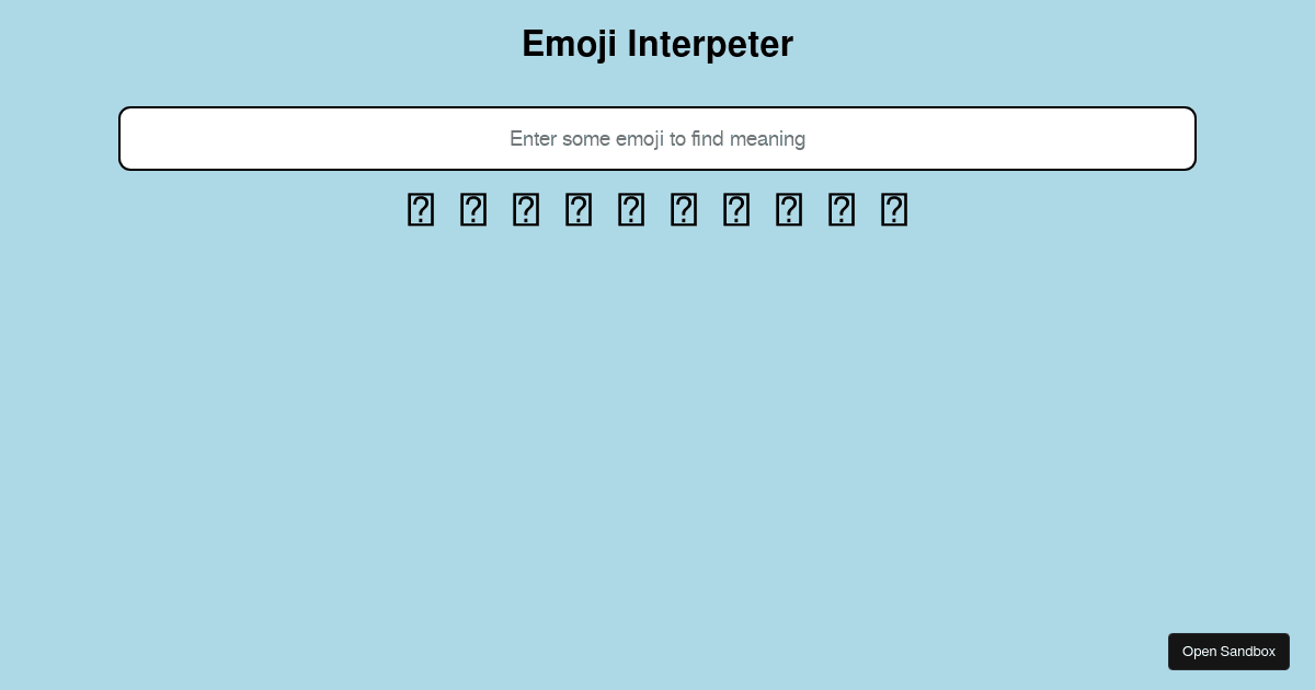 emoji-interpreter - Codesandbox