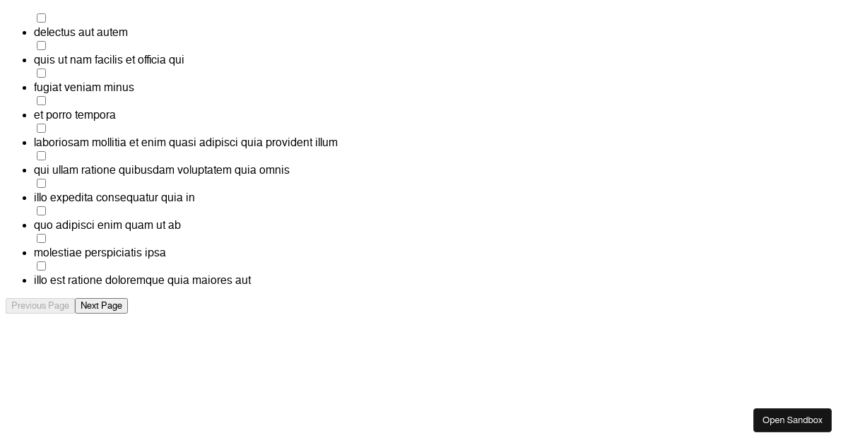 pagination/Fetch - Codesandbox