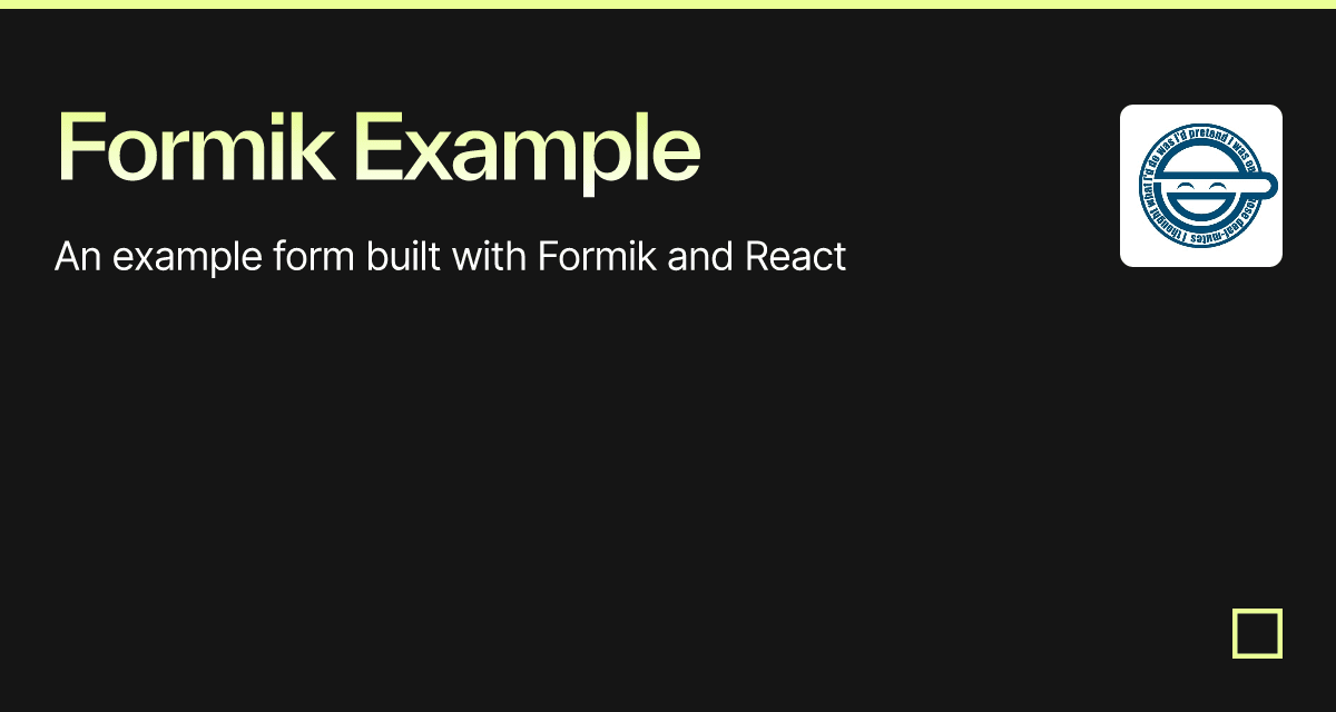 Formik Example - Codesandbox
