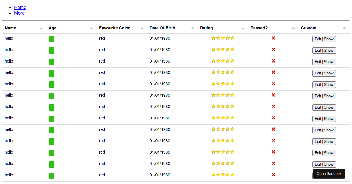react-tabulator-examples (forked) - Codesandbox