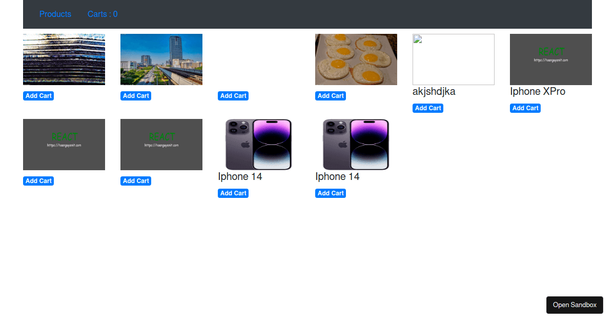 Build A Shopping Cart With React Redux Forked Codesandbox