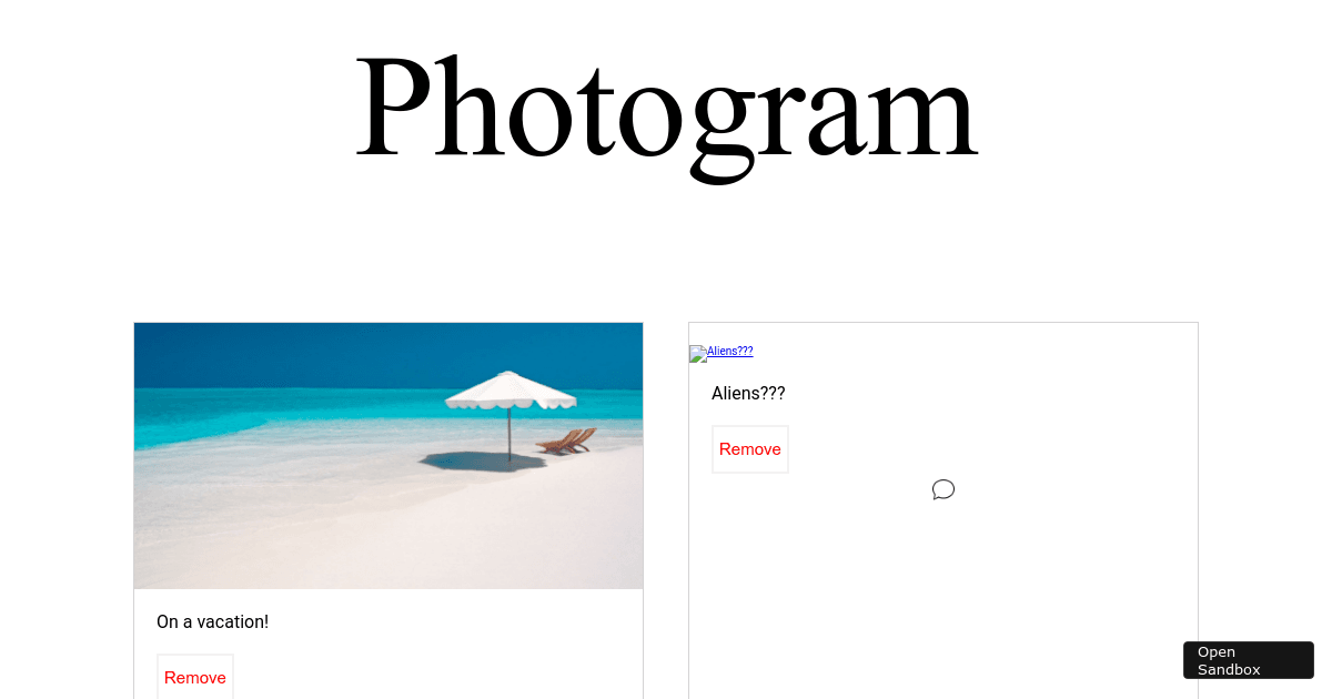 photogram - Codesandbox