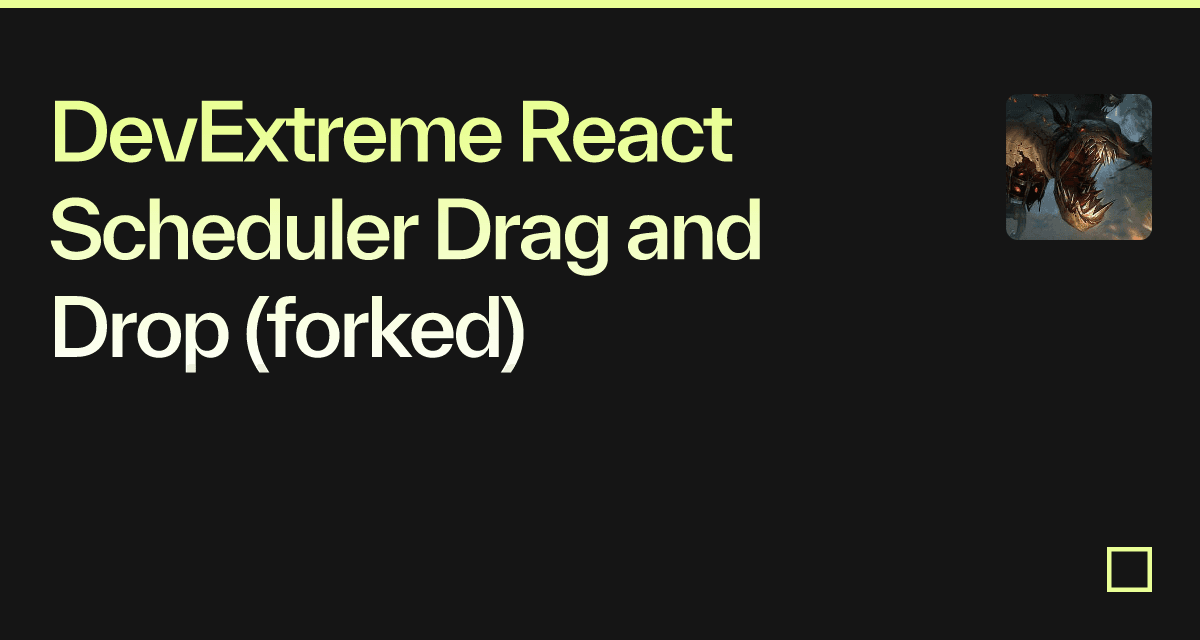 Devextreme React Scheduler Drag And Drop Forked Codesandbox