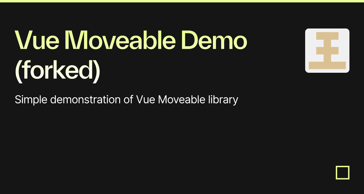 Vue Moveable Demo (forked) - Codesandbox