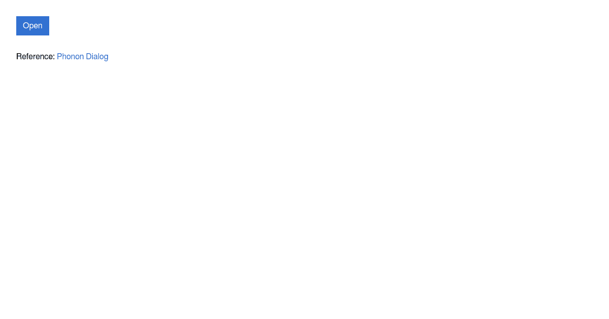 Dialogic Js With A Phonon Framework Dialog Codesandbox