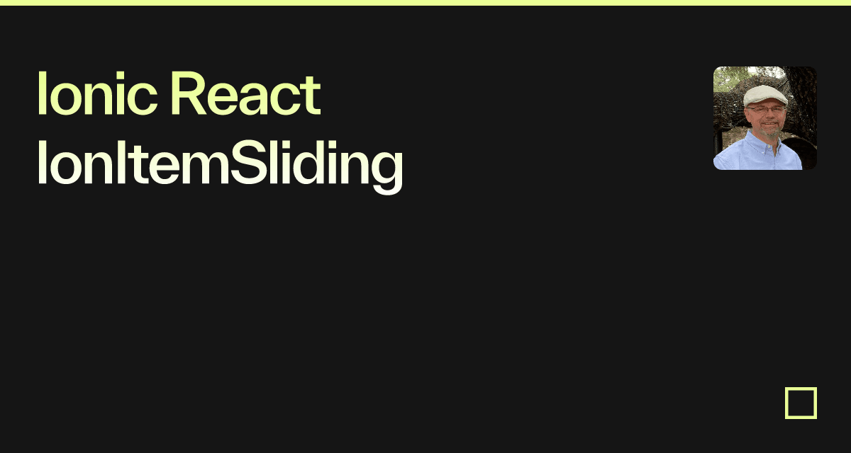 Ionic React IonItemSliding - Codesandbox