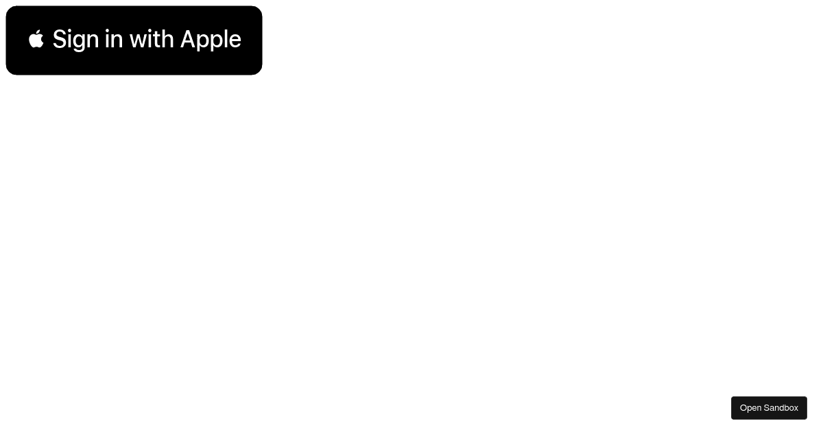 Login using Apple (forked) - Codesandbox