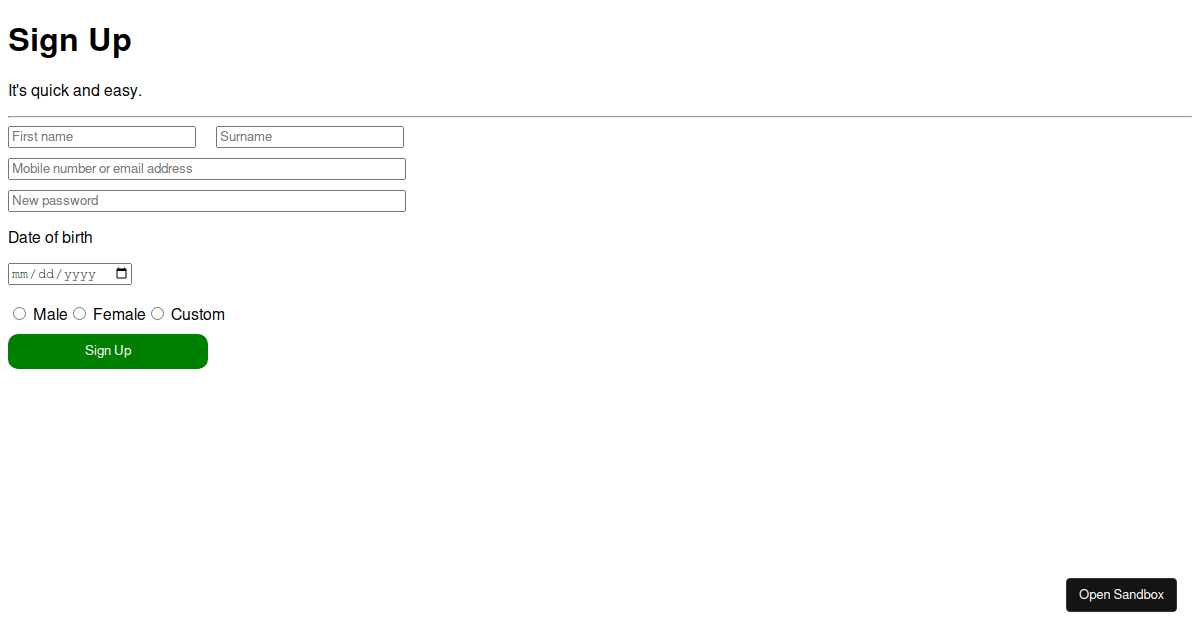 SignUp-Form - Codesandbox