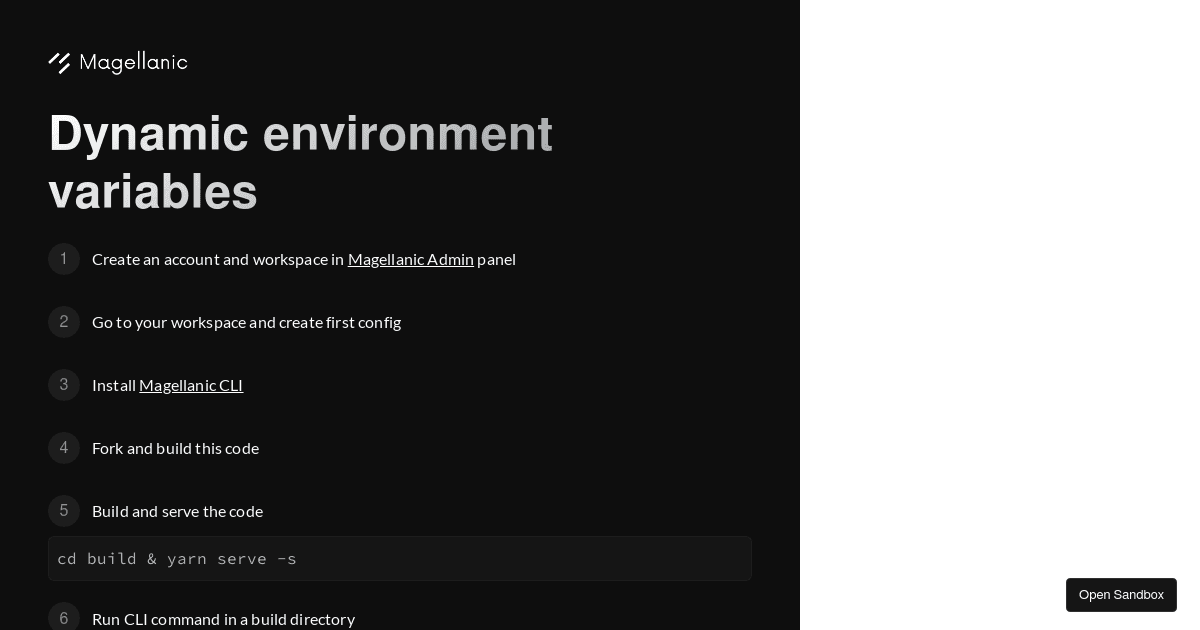 magellanic-dynamic-envs - Codesandbox