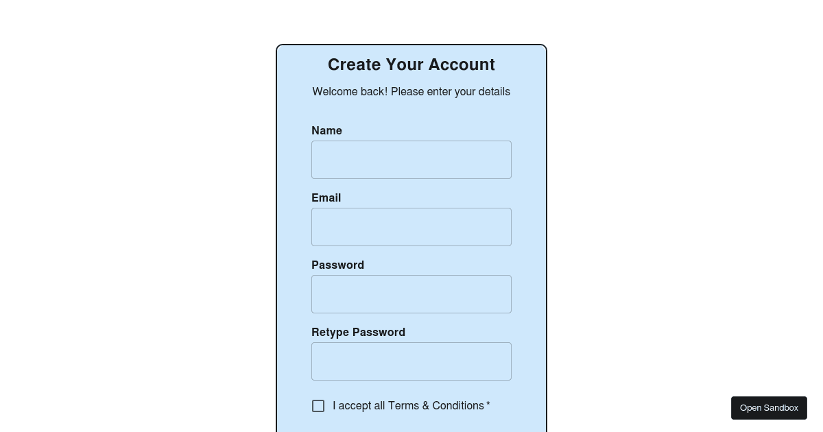 Login-Page-React (forked) - Codesandbox