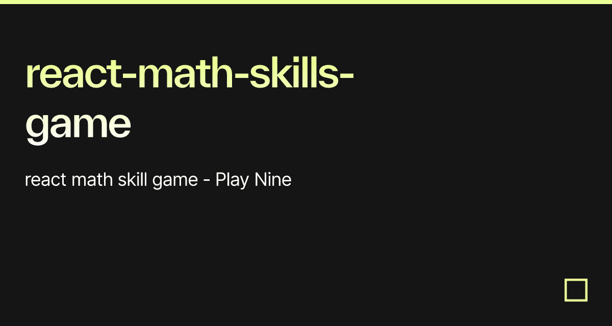 react-math-skills-game - Codesandbox