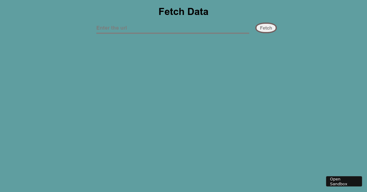 fetchdata - Codesandbox