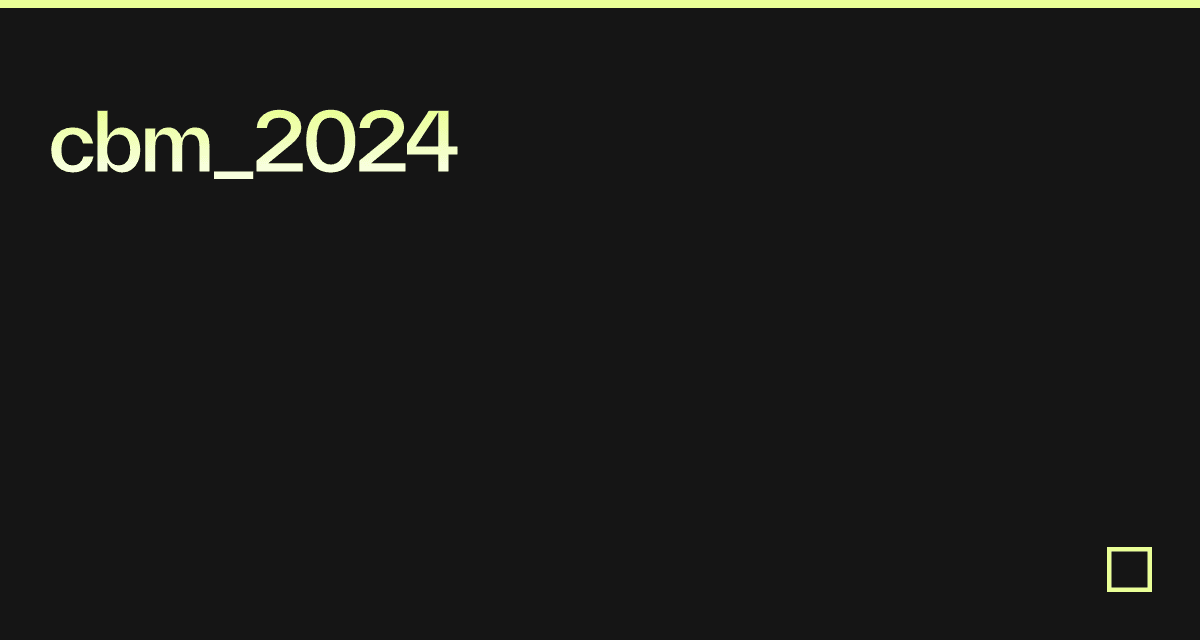 cbm_2024 - Codesandbox