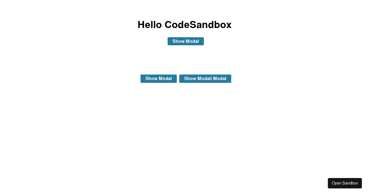 useModal - Codesandbox