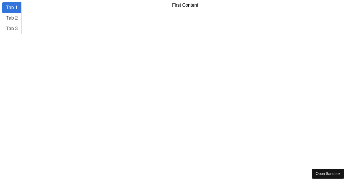 React Tabify Simple Codesandbox