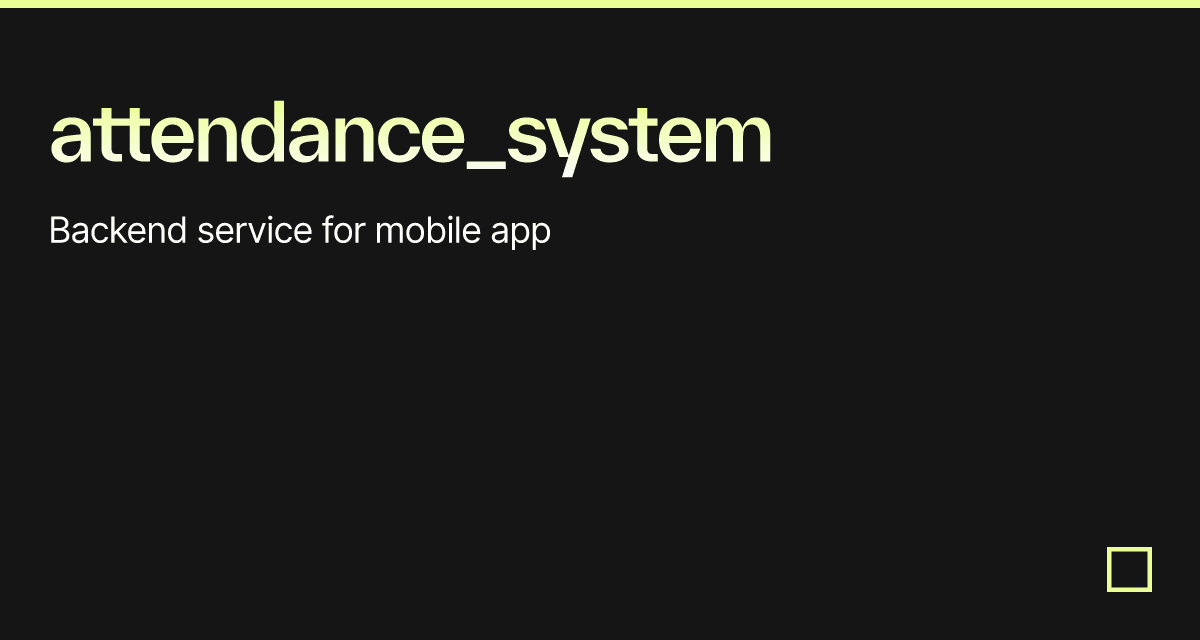 attendance_system - Codesandbox