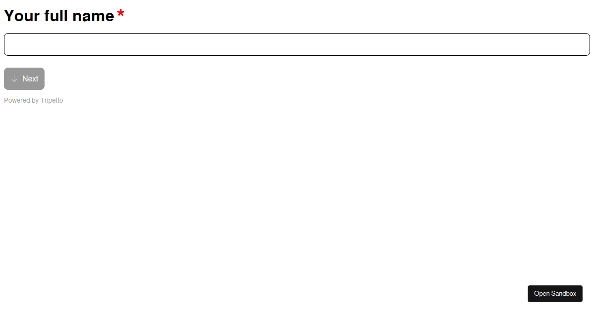 Tripetto Autoscroll runner React - Codesandbox