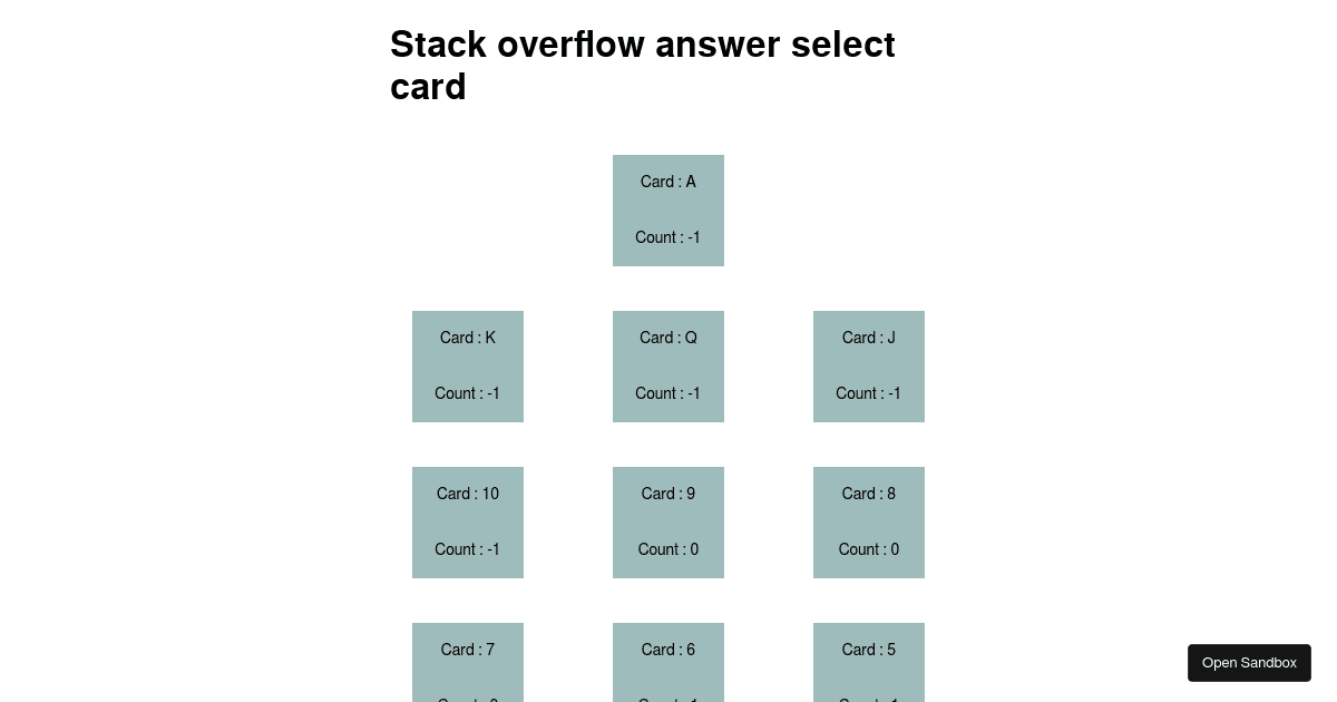 React-Native Mapping Object - Codesandbox