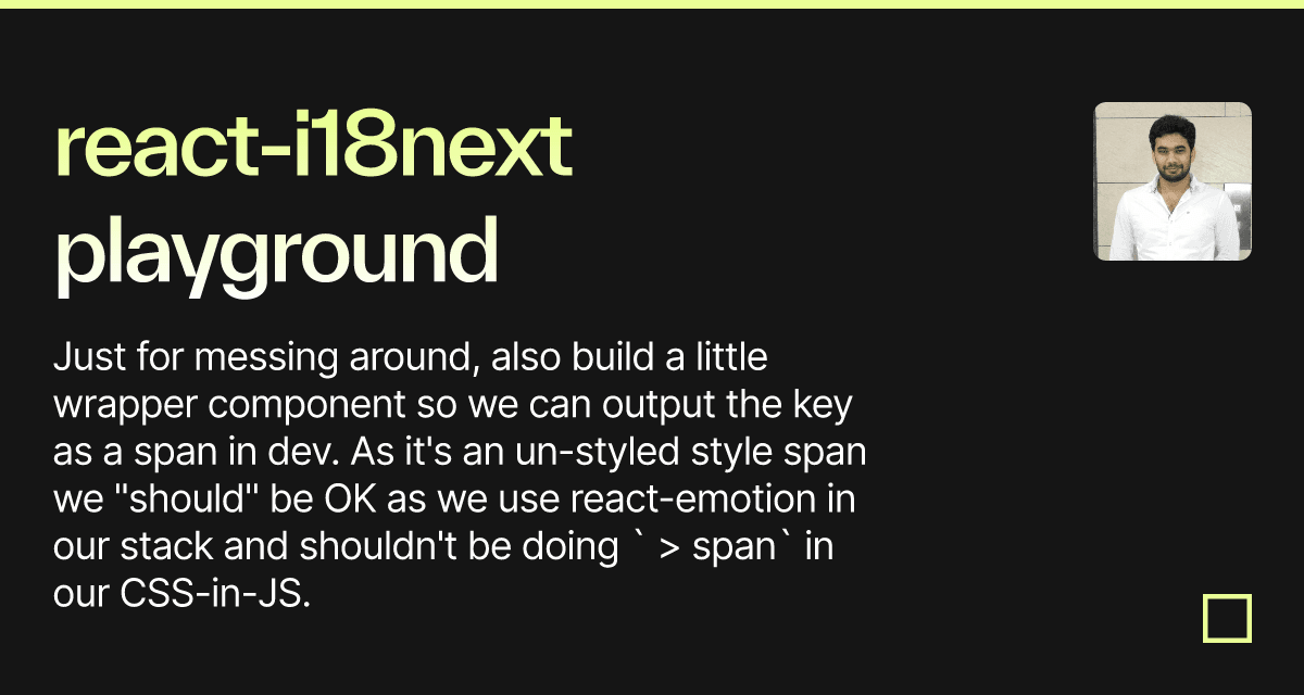 react-i18next playground - Codesandbox