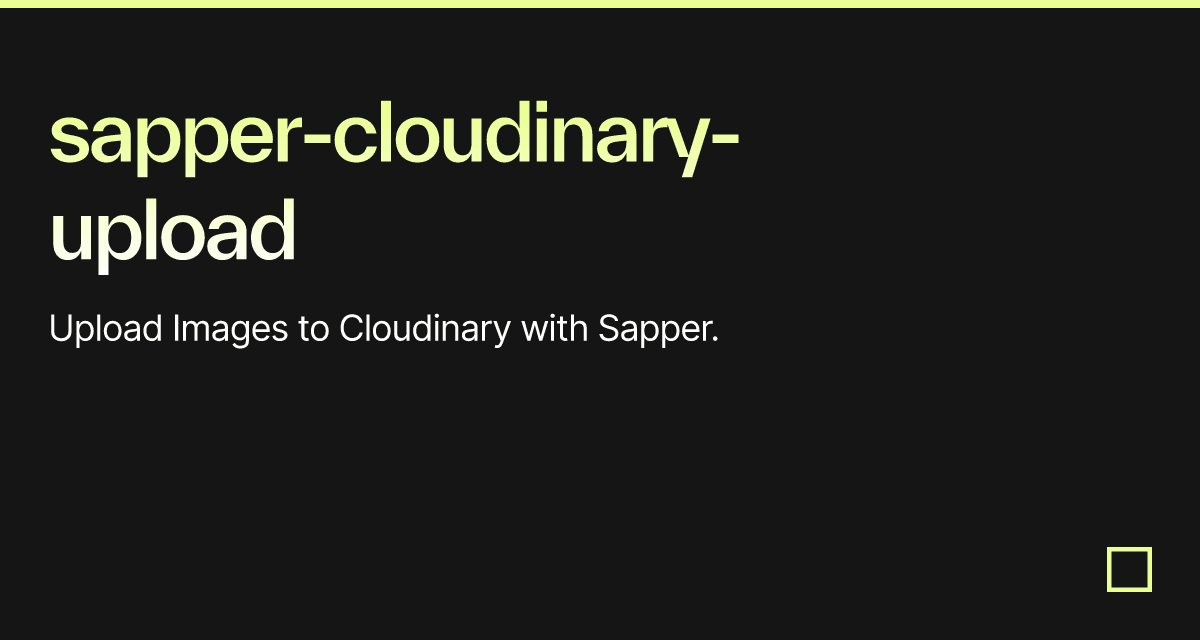 sapper-cloudinary-upload - Codesandbox
