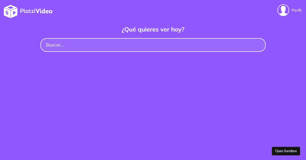Platzi-video - Codesandbox