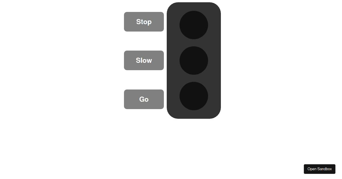 Traffic Light - useState - Codesandbox