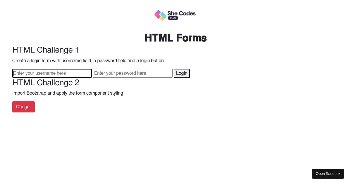 HTML Forms (forked) - Codesandbox