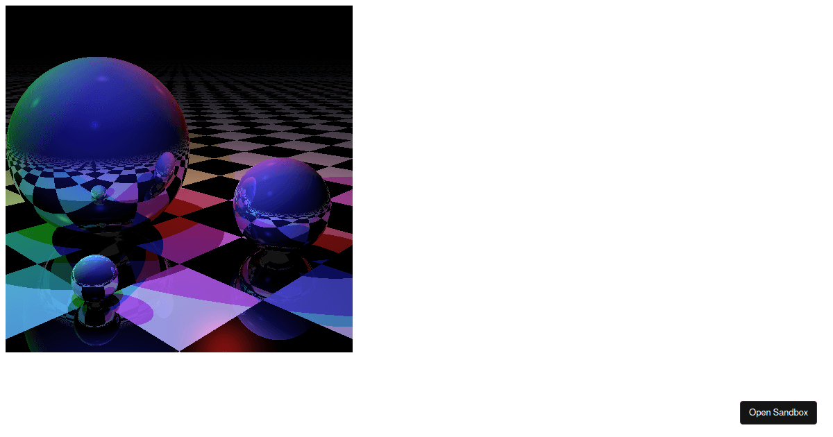 Ray Tracing Demo - Codesandbox