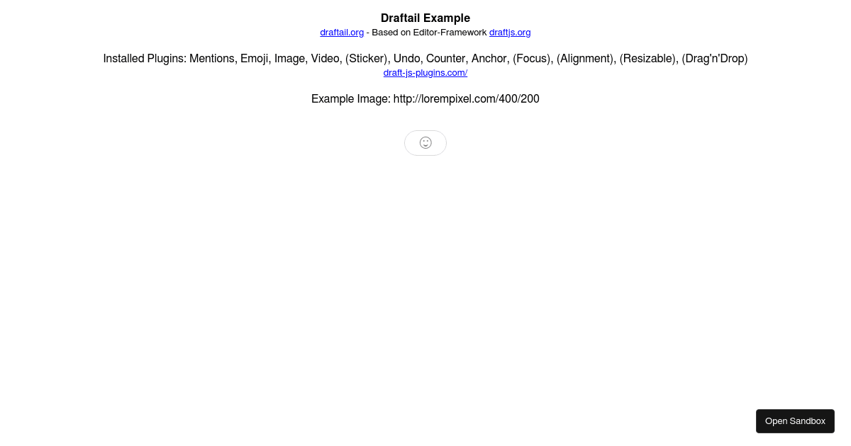 draftail editor (forked) - Codesandbox