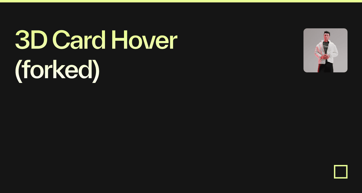 3D Card Hover (forked) - Codesandbox