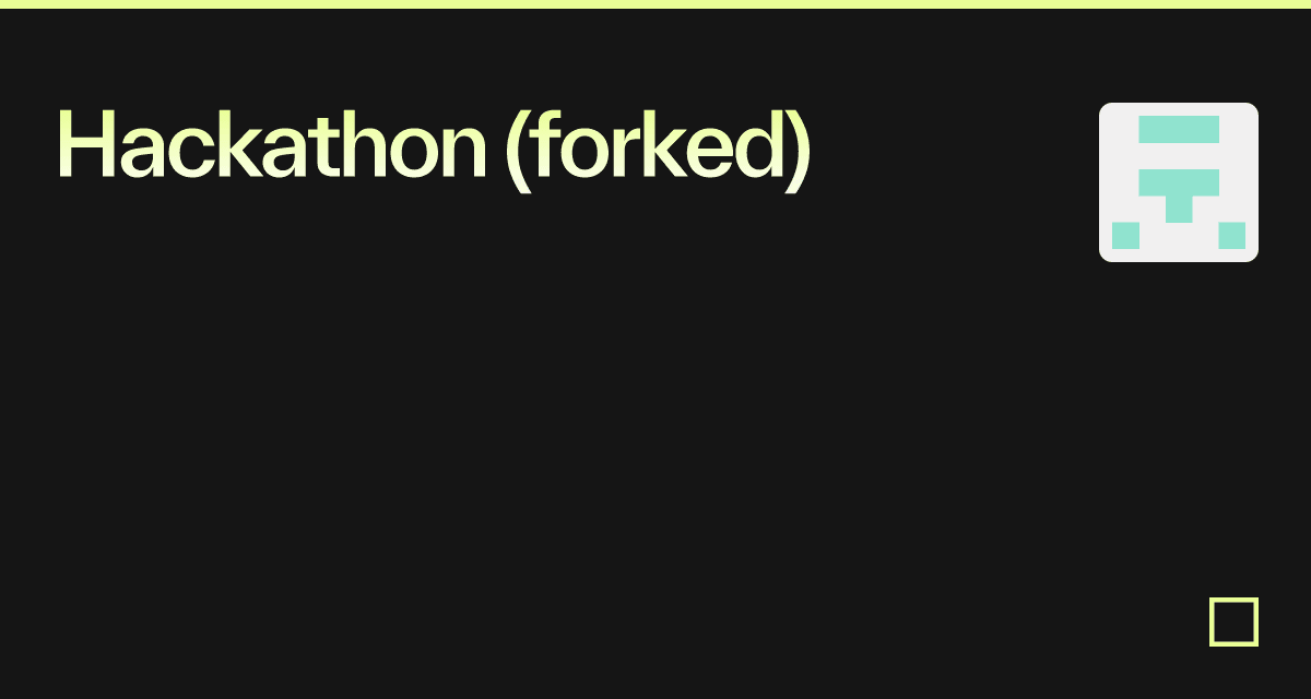 Hackathon (forked) - Codesandbox