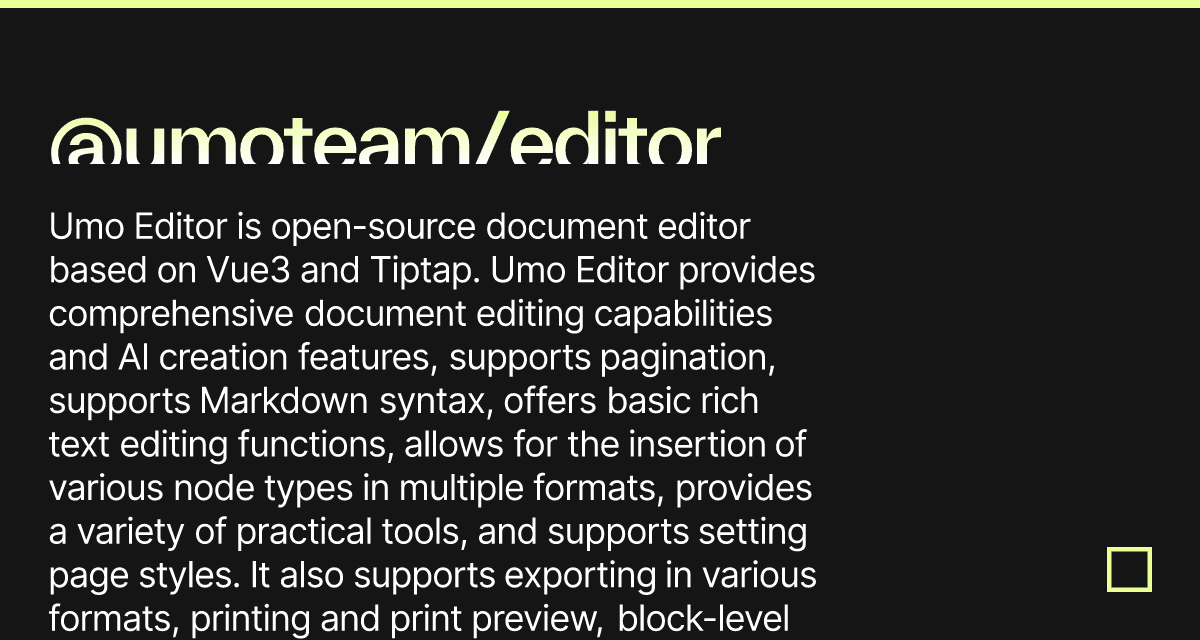 @umoteam/editor - Codesandbox