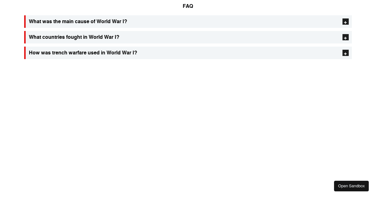 react-faq-demo - Codesandbox