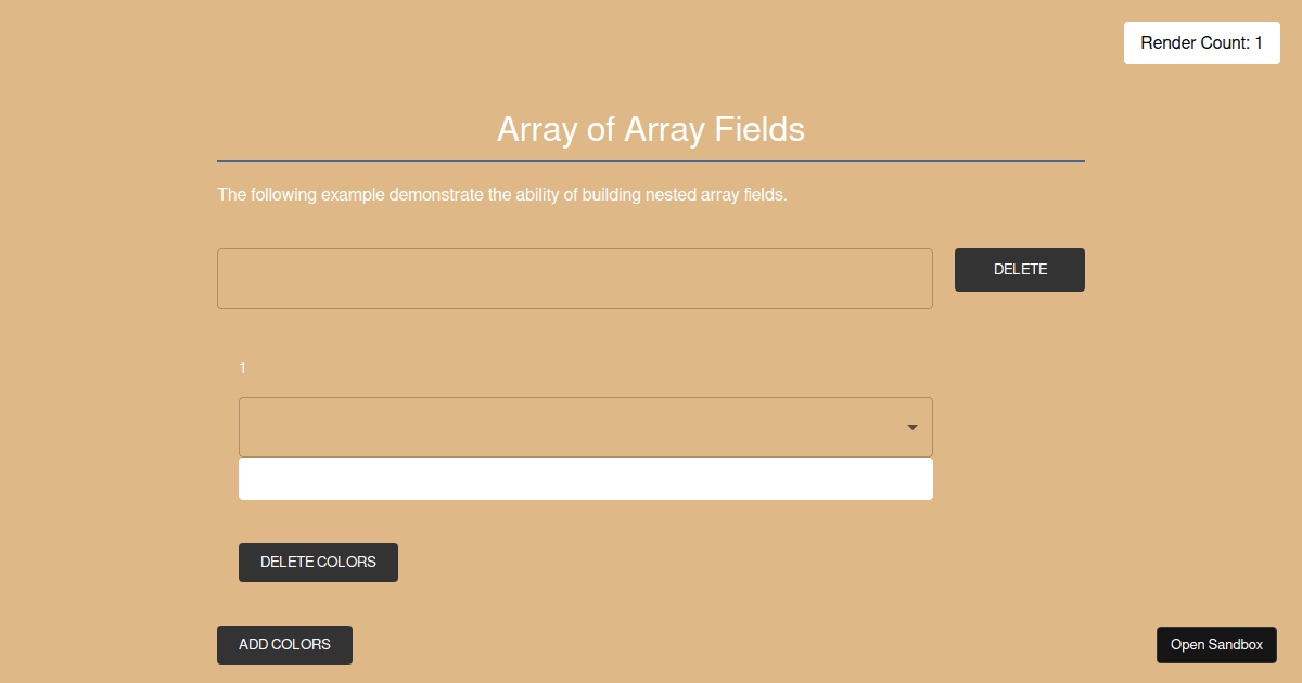 React Hook Form Usefieldarray Nested Arrays Forked Codesandbox