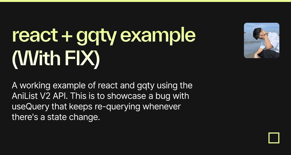 react + gqty example (With FIX) - Codesandbox